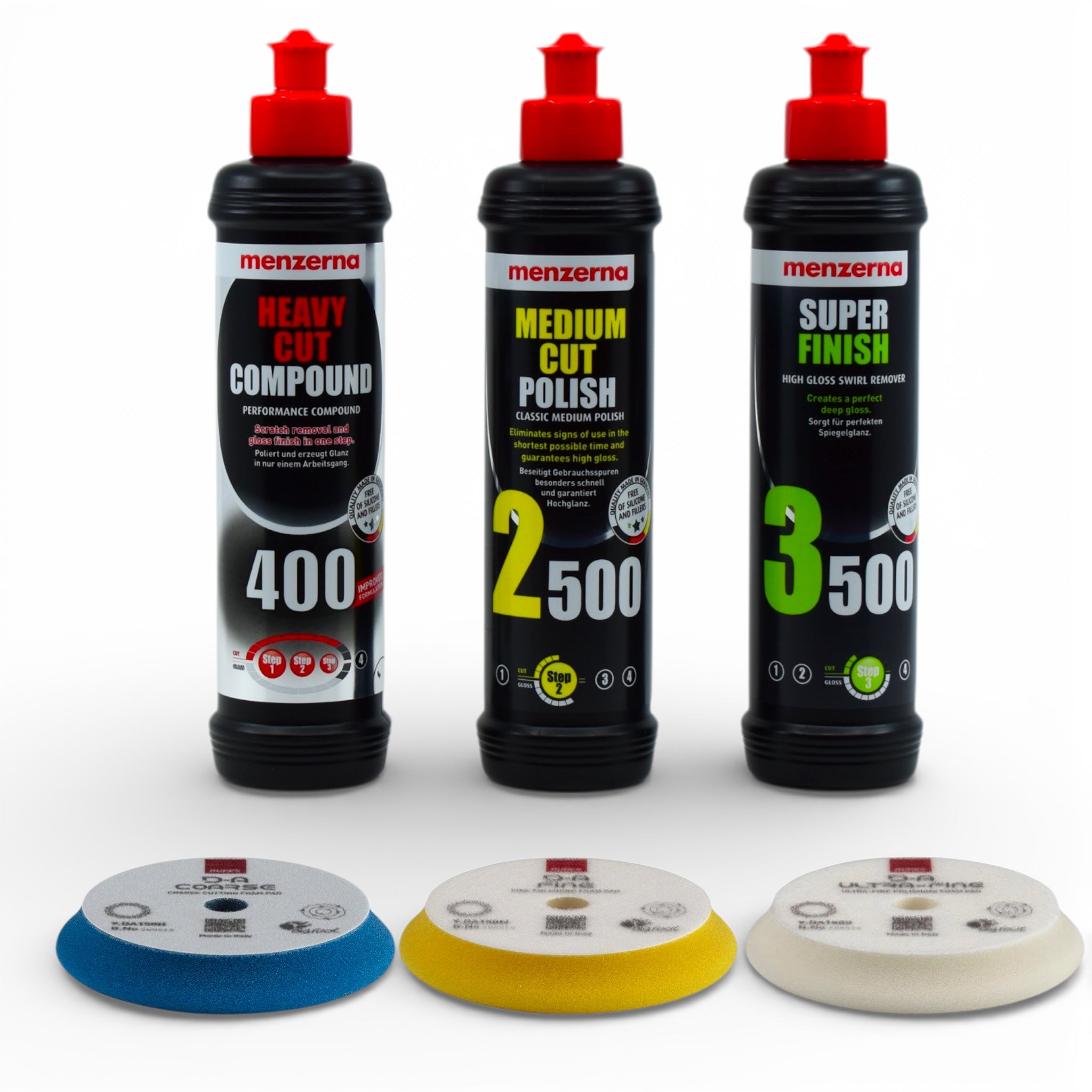 Menzerna Politur Set Premium 250ml - autopolier.ch - Online Shop